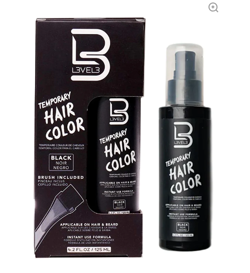 L3VEL3 Temporary Beard Hair Color – Black – Beautylicious